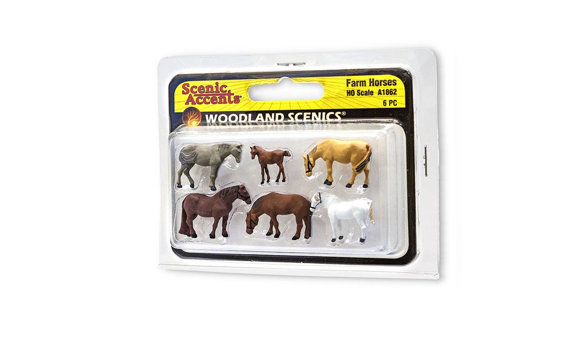 Farm Horses - HO Scale - ScenesnNature