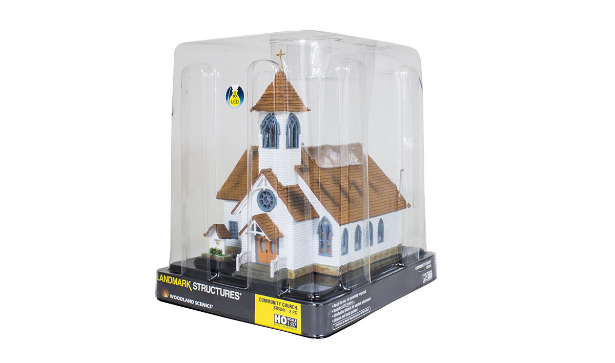 Community Church - HO Scale - ScenesnNature