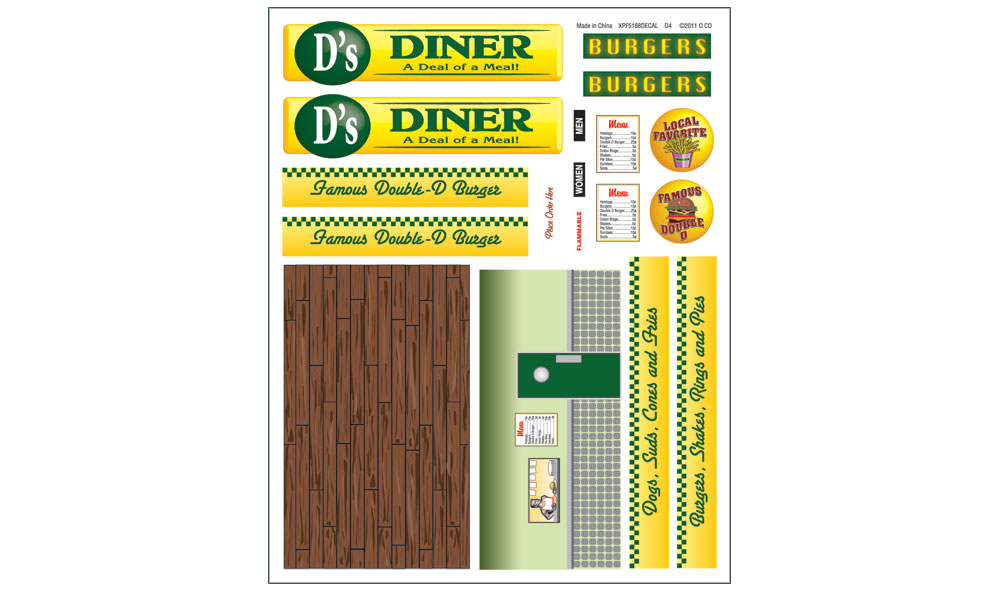D's Diner - HO Scale Kit - ScenesnNature