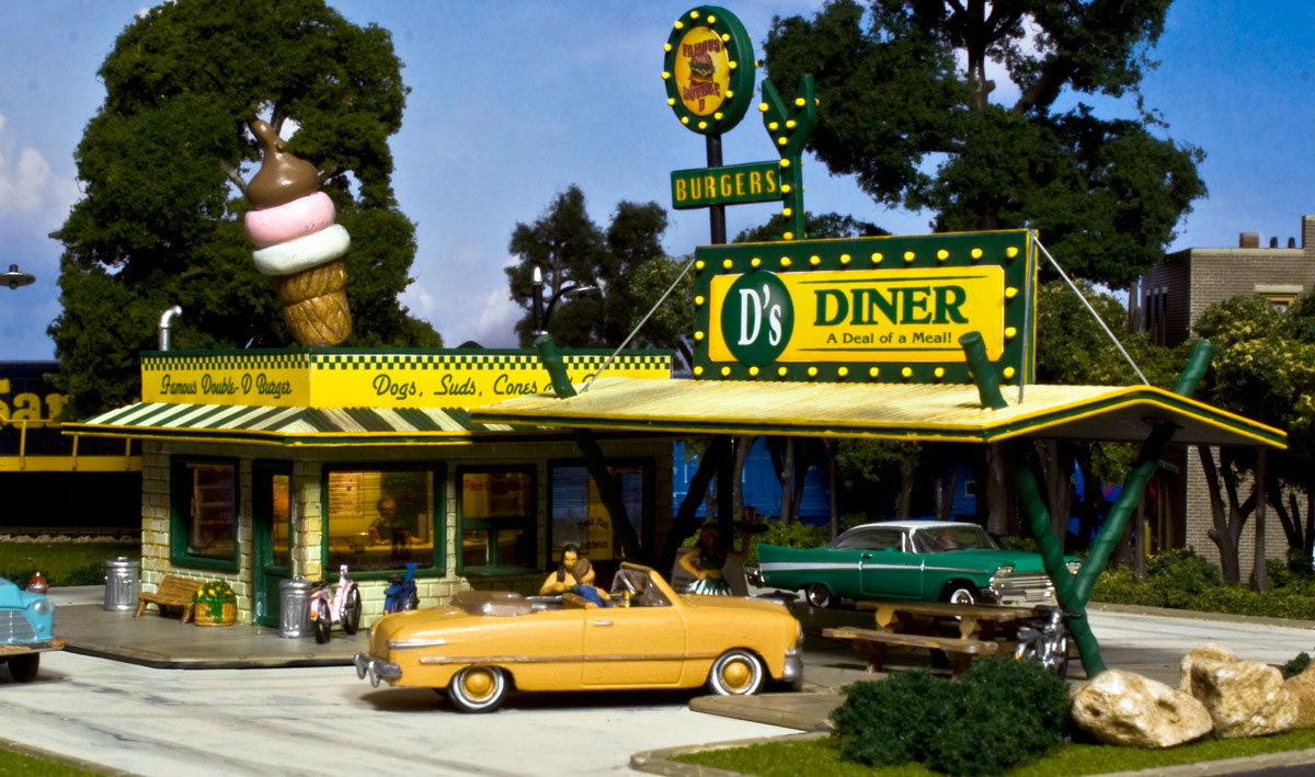 D's Diner - HO Scale Kit - ScenesnNature